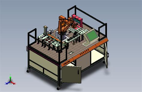 工业机器人综合实训平台 SOLIDWORKS 2016 模型图纸下载 懒石网
