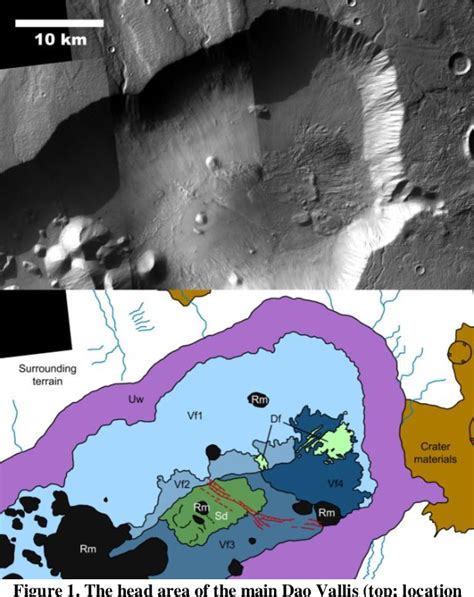 Figure 1 From Morphology And Ages Of Units On The Floor Of Dao Vallis