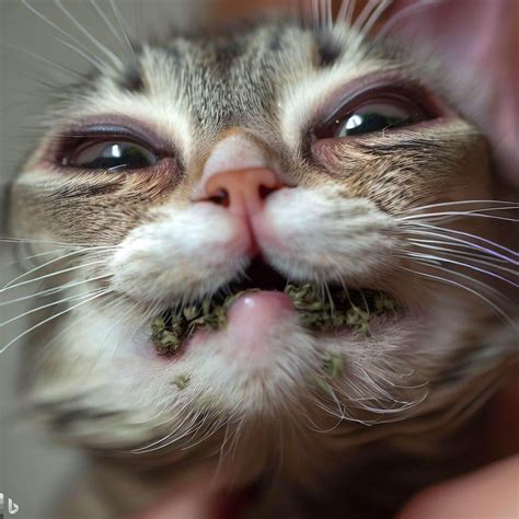 A Cat Getting High On Catnip R Imagecreator