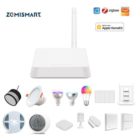 Zemismart Tuya Zigbee Downlightzigbee Rgbcw Blubwork With Matter Zigbee M6 Gateway Homekit Hub