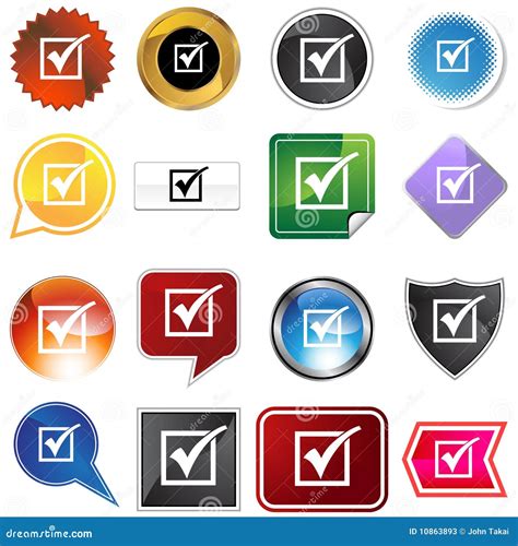 Multiple Buttons Checkmark Stock Vector Illustration Of Election Decide 10863893