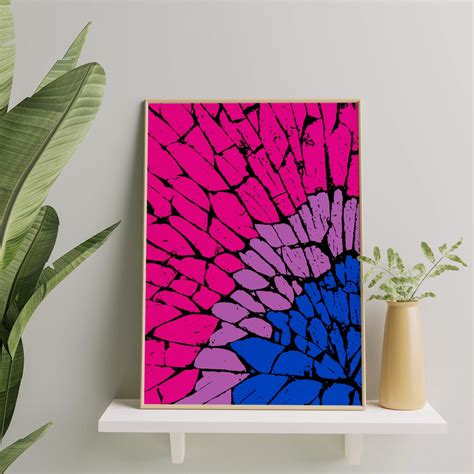 Bisexual Art Print Bi Bisexual Pride Minimal Poster Wall Art Bisexual