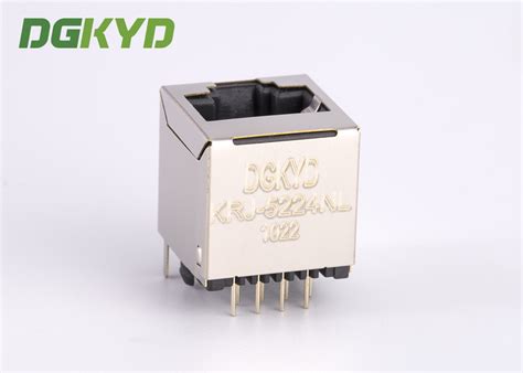 180 Degree Vertical Entry Modular Jack Rj45 Connector Without Transformer For Net Card