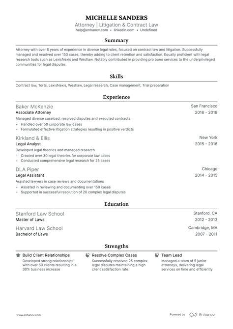 10 Entry Level Attorney Resume Examples And Guide For 2026