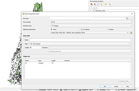 QGIS Not Properly Projecting Coordinates On New Shapefile Geographic