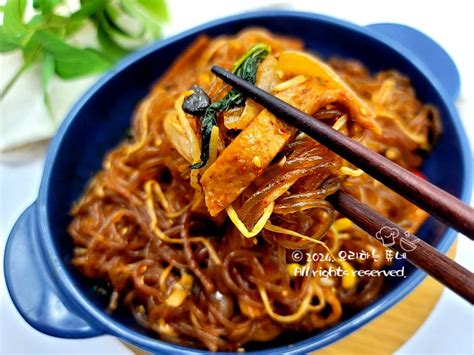 초간단 원팬 잡채 매운잡채 만들기