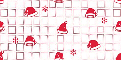 크리스마스 완벽 한 패턴 벡터 산타 클로스 모자 낙서 눈송이 만화 선물 포장지 타일 배경 반복 벽지 일러스트 스카프 절연 0명에