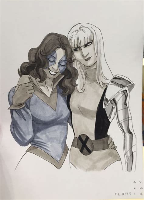 Two Women Standing Next To Each Other With Their Arms Around One Anothers Shoulders