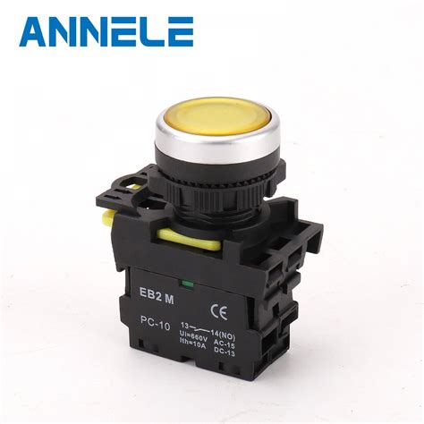La115 Maintained Push Button Switch 12v 24v 220v Led Plastic Self Locking Push Button Switches