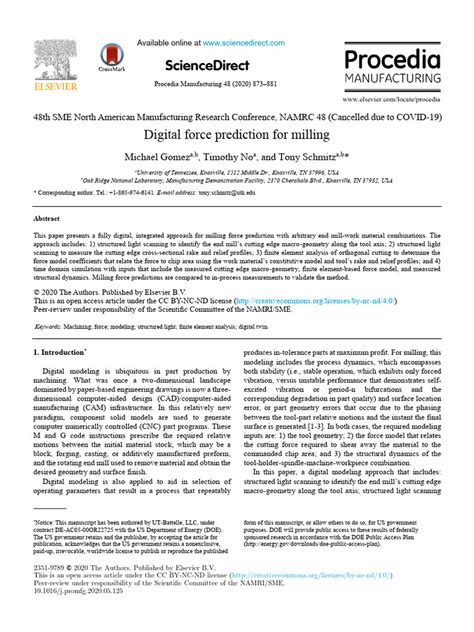 Digital Milling Force Modeling Pdf Computer Aided Design Numerical Control