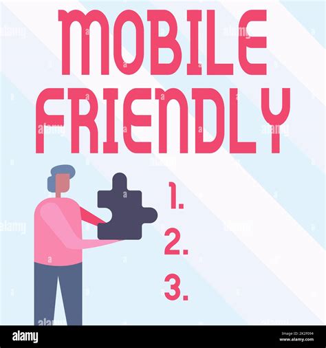 Conceptual Display Mobile Friendly Concept Meaning Website Is Designed To Display On A Mobile