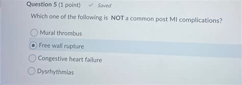 Solved Question 5 1 ﻿point ﻿savedwhich One Of The