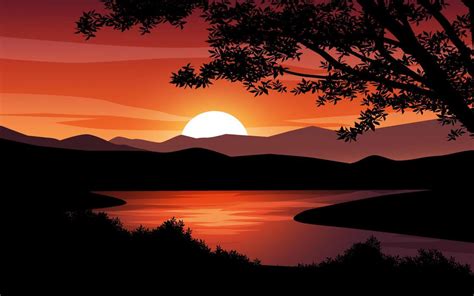 River Silhouette Vector Art Icons And Graphics For Free Download
