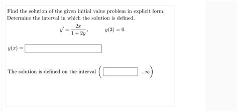 Solved Find The Solution Of The Given Initial Value Problem Chegg