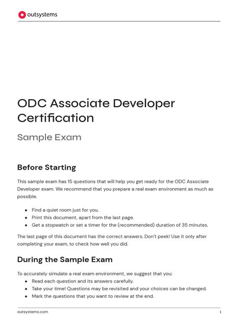 Odc Associate Developer Certification Sample Exam En Pdf Databases Mobile App