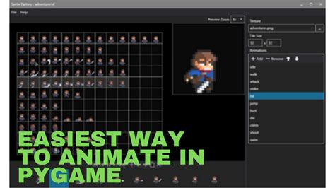 easiest way to animate in pygame and python youtube