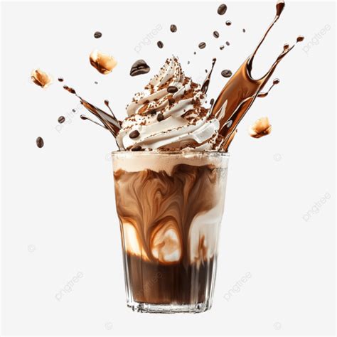 상큼한 아이스커피와 프로요 광고 커피 휘핑 크림 초콜릿 시럽 Png 일러스트 및 이미지 에 대한 무료 다운로드 Pngtree