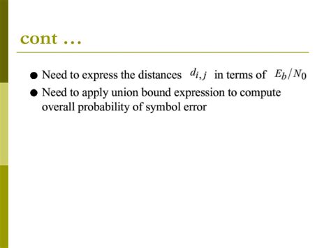 Ppt Performance Of Coherent M Ary Signaling Powerpoint Presentation