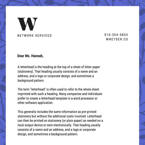 How To Write A Letterhead