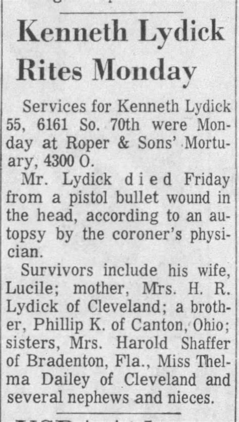 Kenneth Lydick Obituary ™