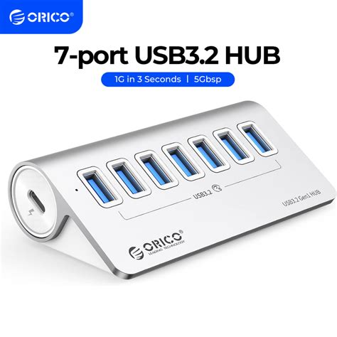 Orico Usb Hub Aluminum10gbps Hub Type C Usb 3 0 To Type C Charger Pd60w Adapter For Mac Pro M1
