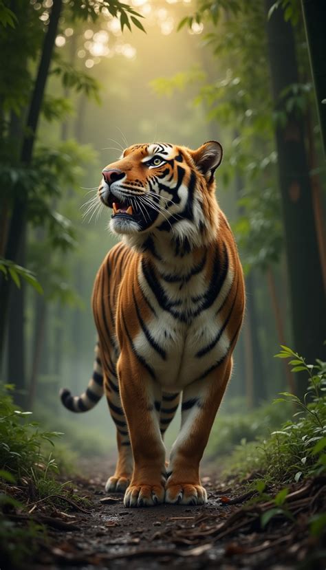 Free Majestic Tiger Dawn Photo Tiger Bengal Wildlife Download At Stockcake