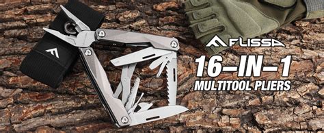 Flissa Stainless Steel Multitool 16 In 1 Multi Tool Edc Multitool
