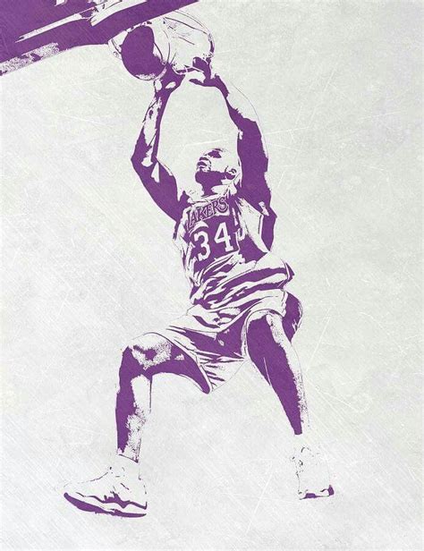 Shaquille Oneal Shaq Drawing Easy How To Draw Shaq Nba Art