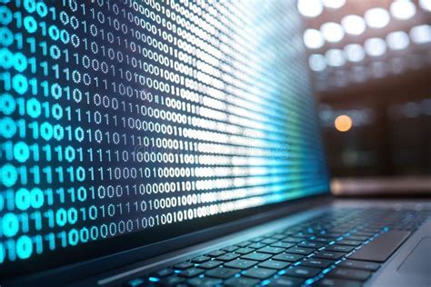 Computer Binary Data Abstract Technology Background Stock Illustration