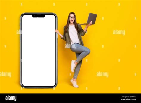 Full Body Photo Of Charming Brown Haired Office Worker Girl Raise Fists