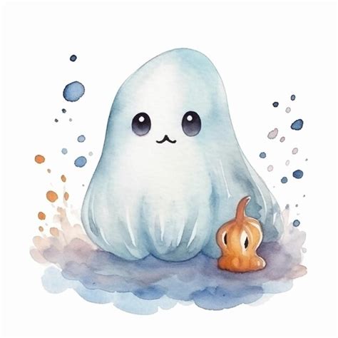 Premium Ai Image Cute Ghost