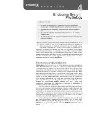 2018 Lab 4 Part 2 PhysioEx Endocrine LabExercise 1 4 And 8 Pdf E