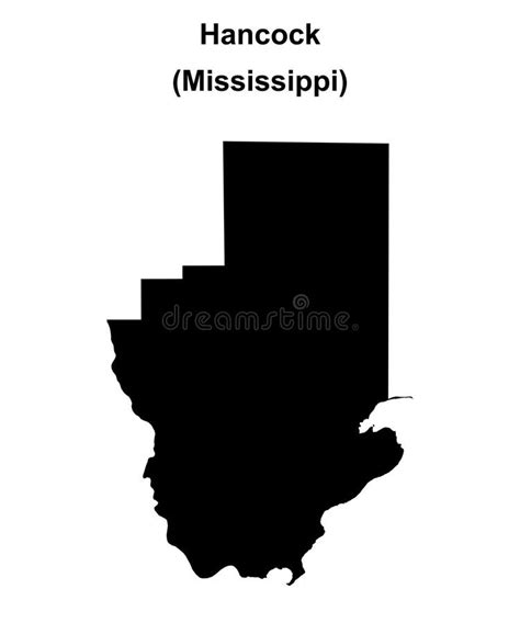 Hancock Outline Map Stock Vector Illustration Of Design 361719955