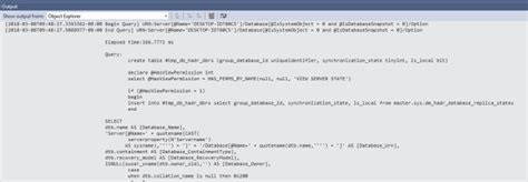 Ssms Output Window Sqlservercentral