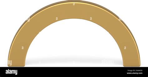 Golden Creative Arch Decorative Metallic Basic Foundation 3d Element Design Realistic Vector