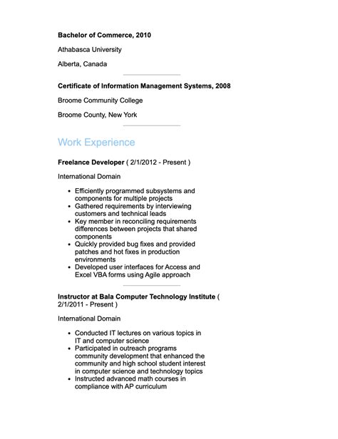 Multiple Page Pdf Resume From Html Unidoc