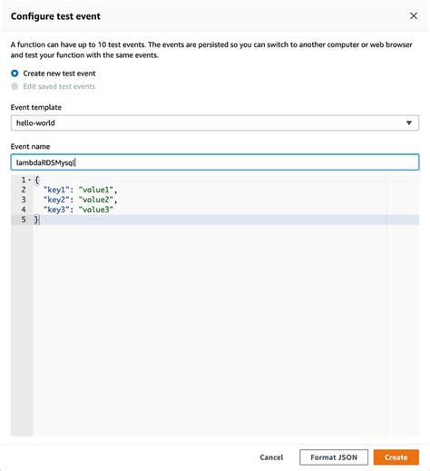 aws lambdaがrdsからデータを取得する（mysql）