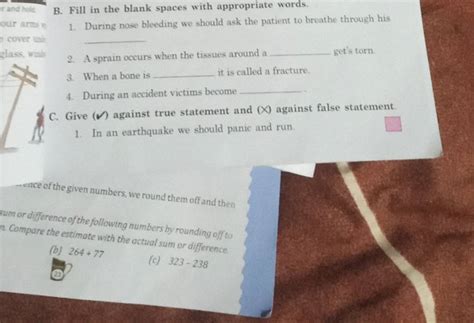 Fill In The Blank Spaces With Appropriate Words Filo