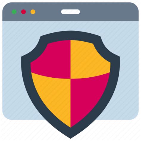 Browser Internet Protection Secure Security Shield Web Icon