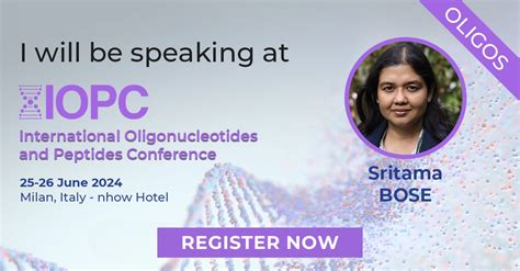 Sritama Bose To Speak At Oligonucleotides And Peptides Conference