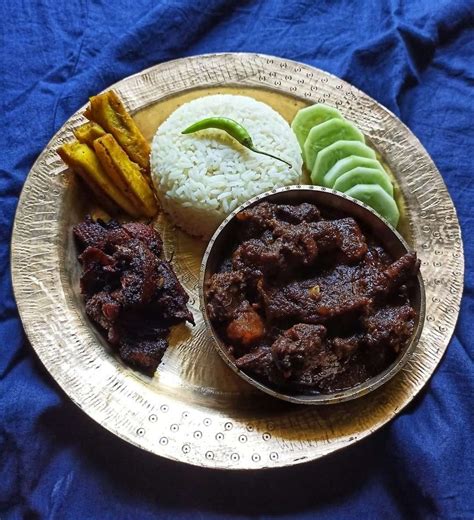 Assamese Nonveg Thali Traditional Cuisine Of Assam