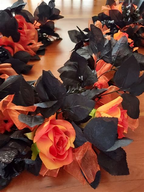 Lighted Halloween Garland Black Garland Luxe Halloween Decor