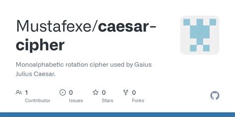 Github Mustafexecaesar Cipher Monoalphabetic Rotation Cipher Used