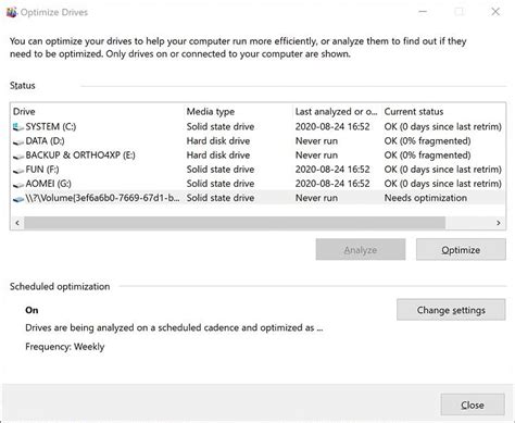 Strange Looking Volume In The Optimize Drives Defrag Screen Windows 10 Forums