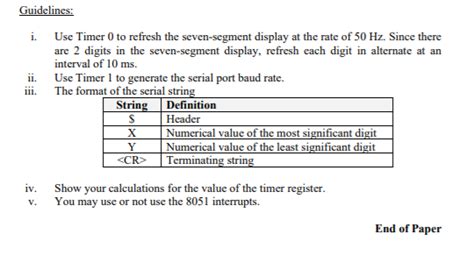 Solved Question 1 A An 8051 Microcontroller Is Running With