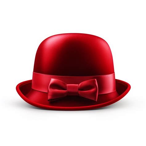 Premium Ai Image Red Bowler Hat