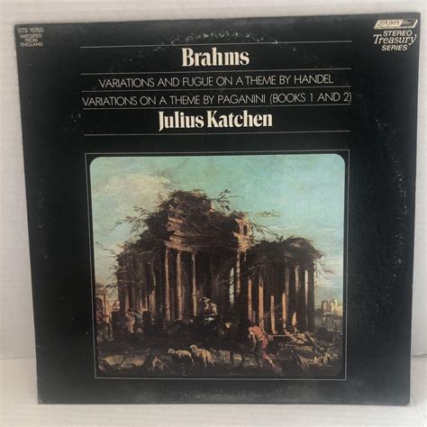 Brahms Variations And Fugue On A Theme By Handel 1965 Us Reissue Julius Katchen Etsy