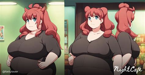 Anime Girl Weight Gain Progression Sequence Ai Art