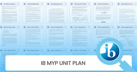 Creating Ib Myp Unit Plan
