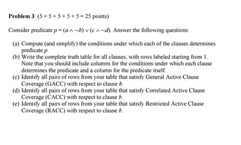Solved Problem 3 5 5 5 5 5 25 Points Consider